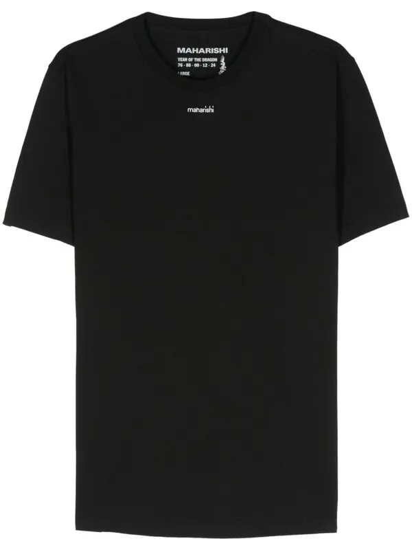 MAHARISHI Logo-print Cotton T-shirt - Black