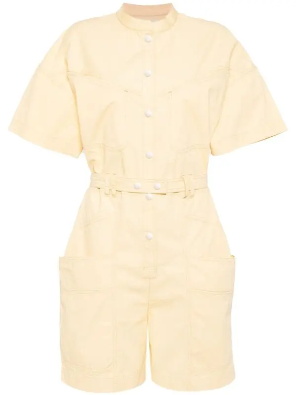MARANT ETOILE Kiara Cotton Playsuit - Yellow