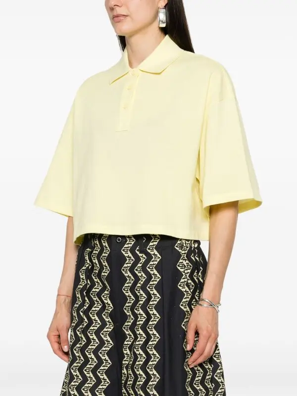 Bottega Veneta Piqué-weave Cropped Polo Shirt