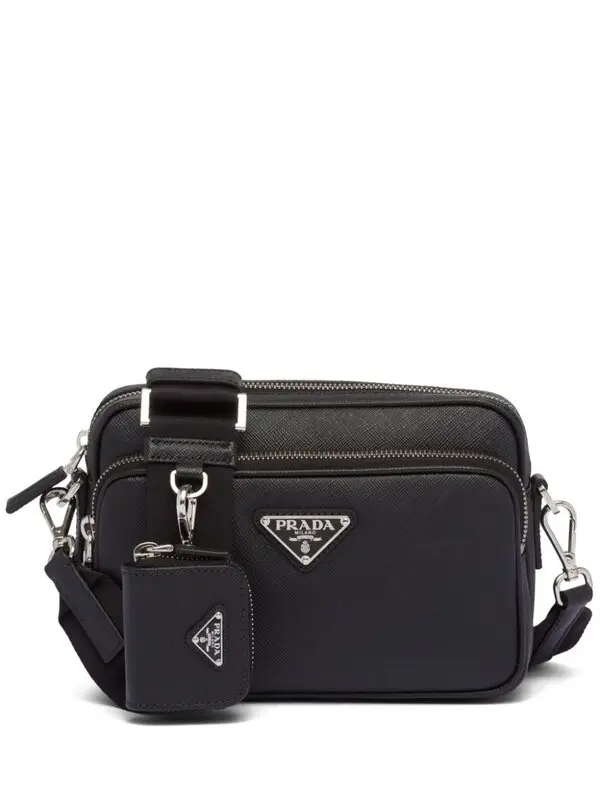 Prada Saffiano Leather Shoulder Bag - Black