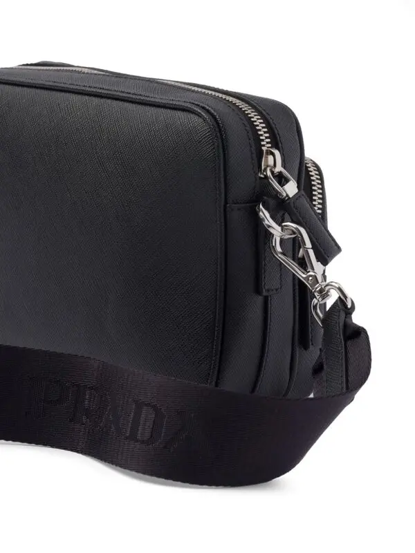 Prada Saffiano Leather Shoulder Bag - Black