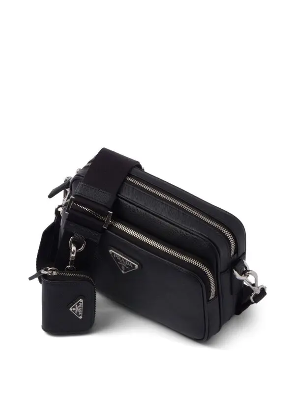 Prada Saffiano Leather Shoulder Bag - Black
