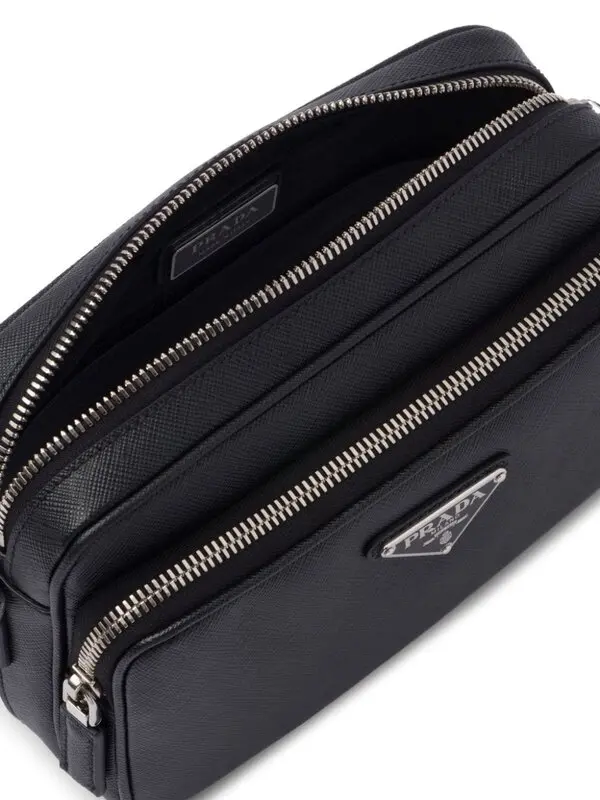 Prada Saffiano Leather Shoulder Bag - Black