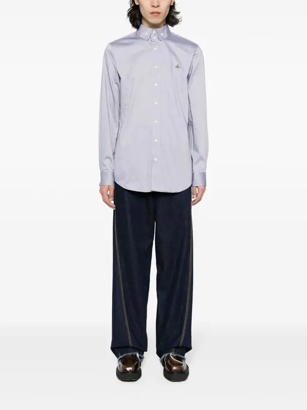VIVIENNE WESTWOOD Embroidered-orb Cotton Shirt