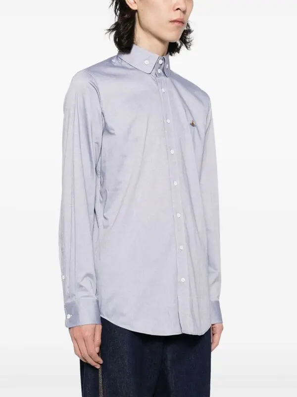 VIVIENNE WESTWOOD Embroidered-orb Cotton Shirt