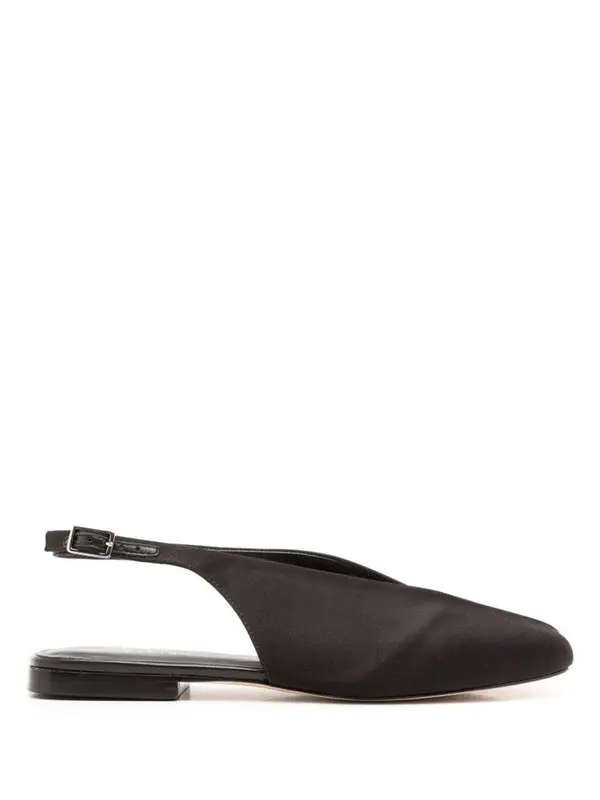 STUDIO CHOFAKIAN Square-toe Leather Pumps