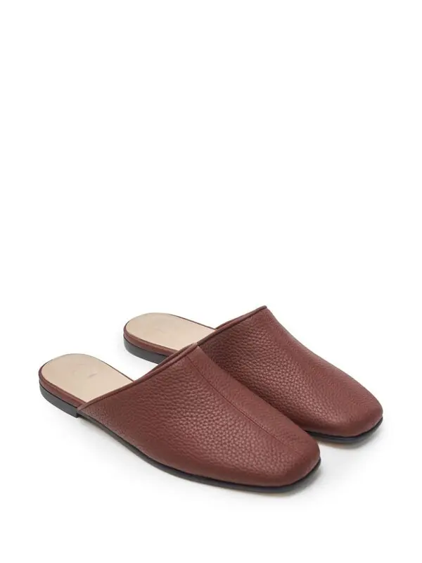 12 STOREEZ Square-toe Leather Mules