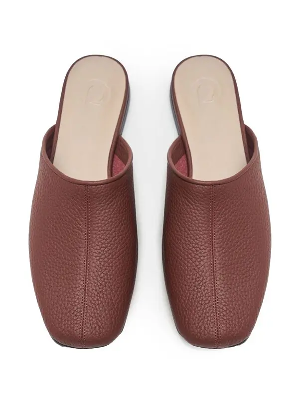 12 STOREEZ Square-toe Leather Mules