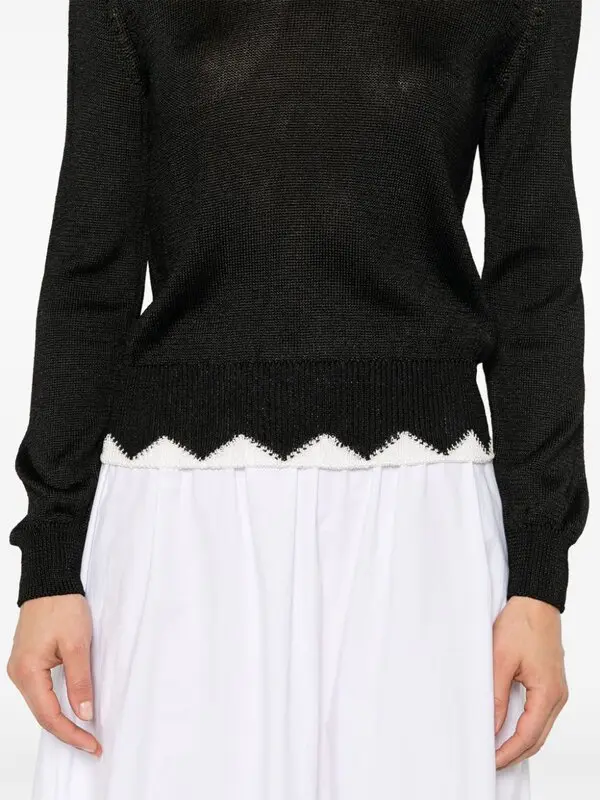 Comme Des Garçons Contrasting-trim Jumper
