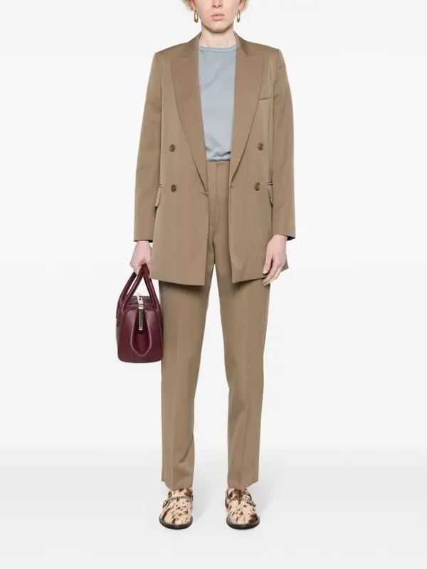 Max Mara Tapered Trousers With Dart Detailing - Brown