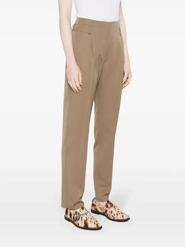Max Mara Tapered Trousers With Dart Detailing - Brown
