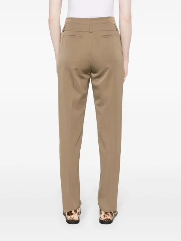 Max Mara Tapered Trousers With Dart Detailing - Brown