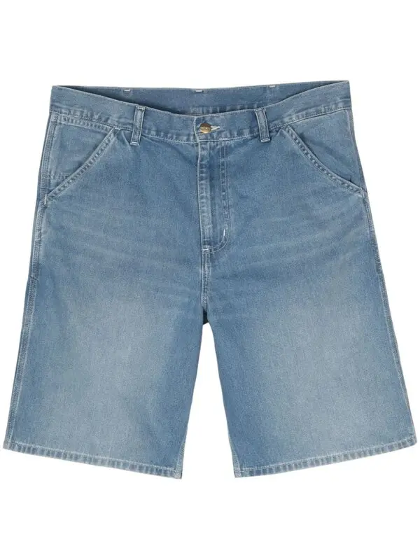 Carhartt Work In Progress Simple Denim Shorts - Blue