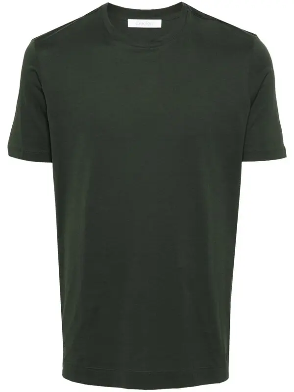 CRUCIANI Crew-neck Jersey T-shirt - Green