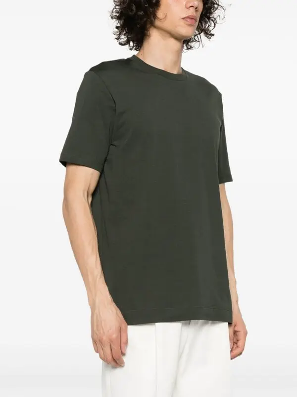 CRUCIANI Crew-neck Jersey T-shirt - Green