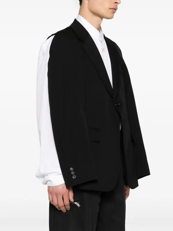 Comme Des Garçons Cut-out Single-breasted Blazer