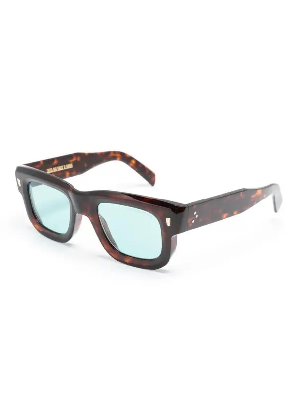 CUTLER & GROSS Tortoiseshell Square Frame Sunglasses - Brown