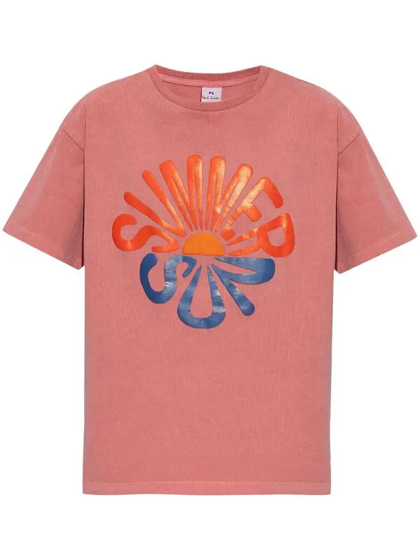 Paul Smith Slogan-print Cotton T-shirt - Red