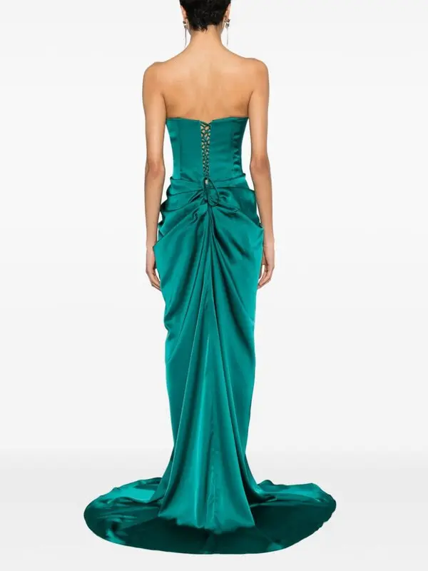 ANA RADU Corset-style Gown - Green