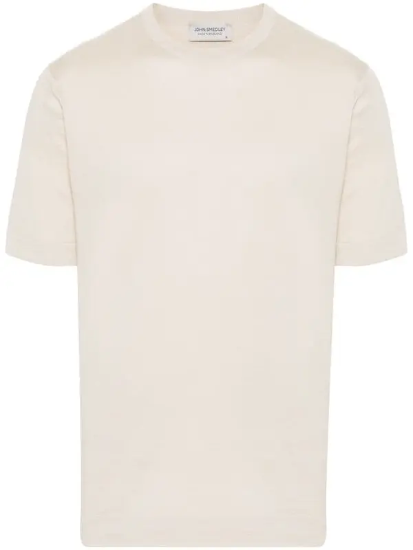 John Smedley Fine-knit Cotton T-shirt - Neutrals