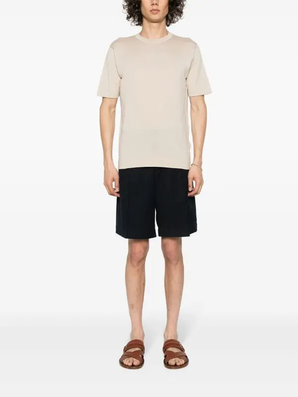 John Smedley Fine-knit Cotton T-shirt - Neutrals