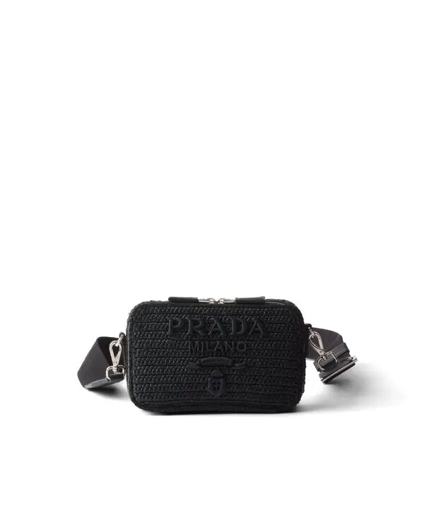 Prada Crochet Brique Bag - Black
