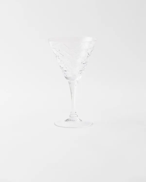 Prada Red Wine Glass Triangles - Crystal