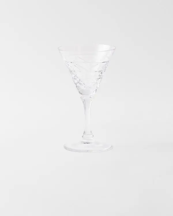 Prada White Wine Glass Triangles - Crystal
