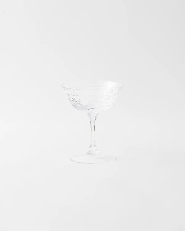 Prada Champagne Coupe Glass Triangles - Crystal