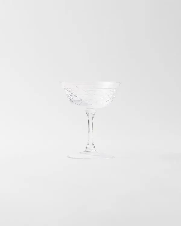 Prada Champagne Coupe Glass Triangles