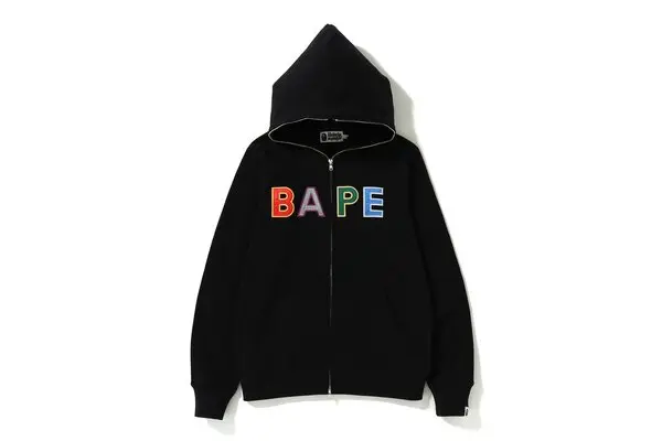 A BATHING APE Applique Full Zip Hoodie