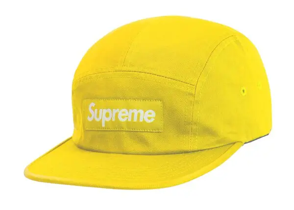 Supreme Washed Chino Twill Camp Cap - Yellow