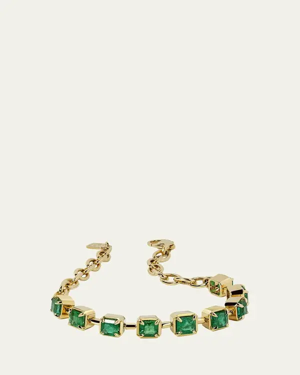 SAVOLINNA Capsule Emerald Bracelet - Gold