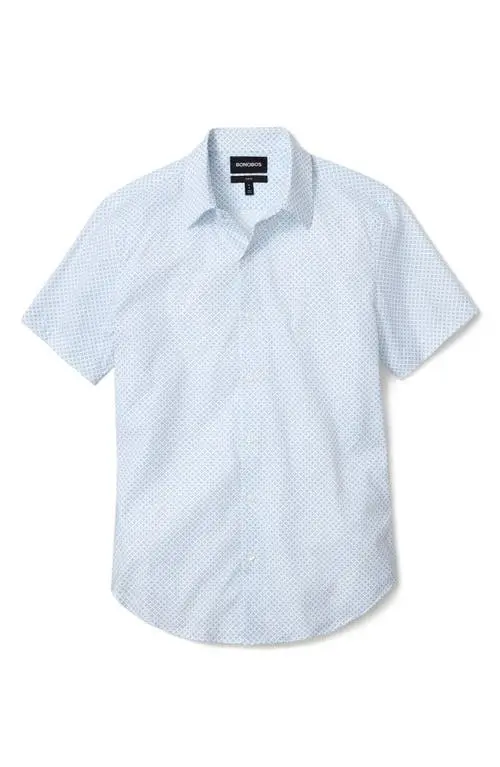 Bonobos Slim Fit Geo Pattern Short Sleeve Performance Button-up Shirt