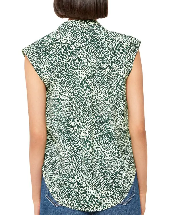 Whistles Diagonal Leopard Print Shirt - Yellow/multi