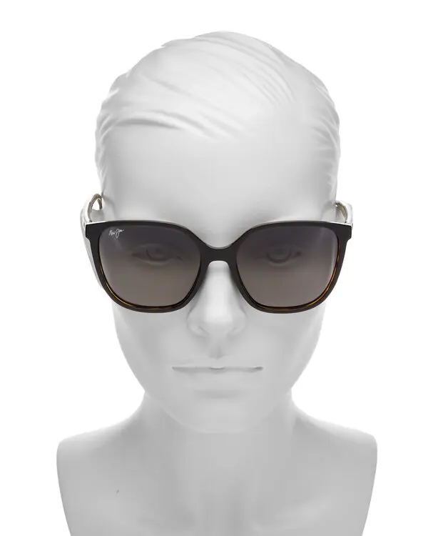 Maui Jim Polarized Round Sunglasses, 57mm