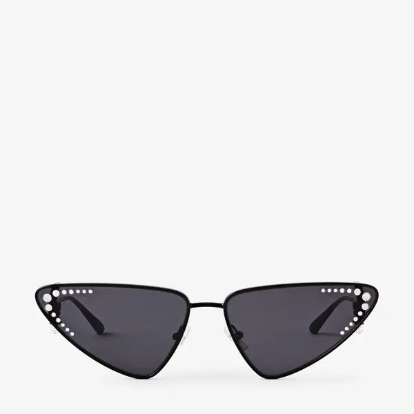 JIMMY CHOO Kristal Cat Eye Sunglasses - Dark Grey