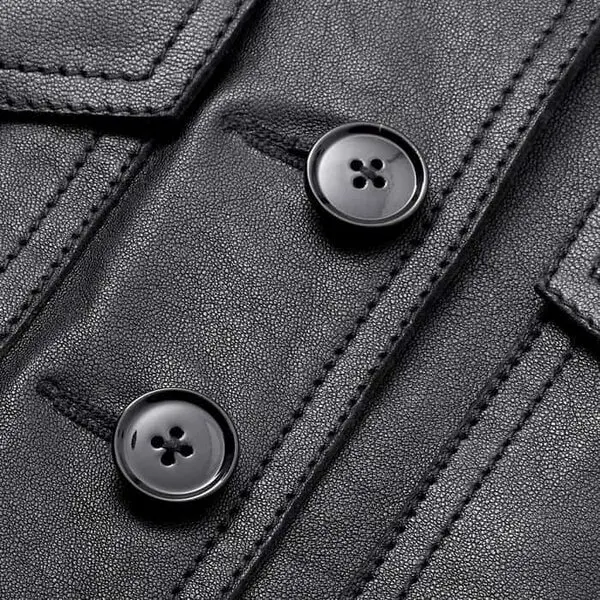 ME+EM Fitted Washed Leather Utility Jacket