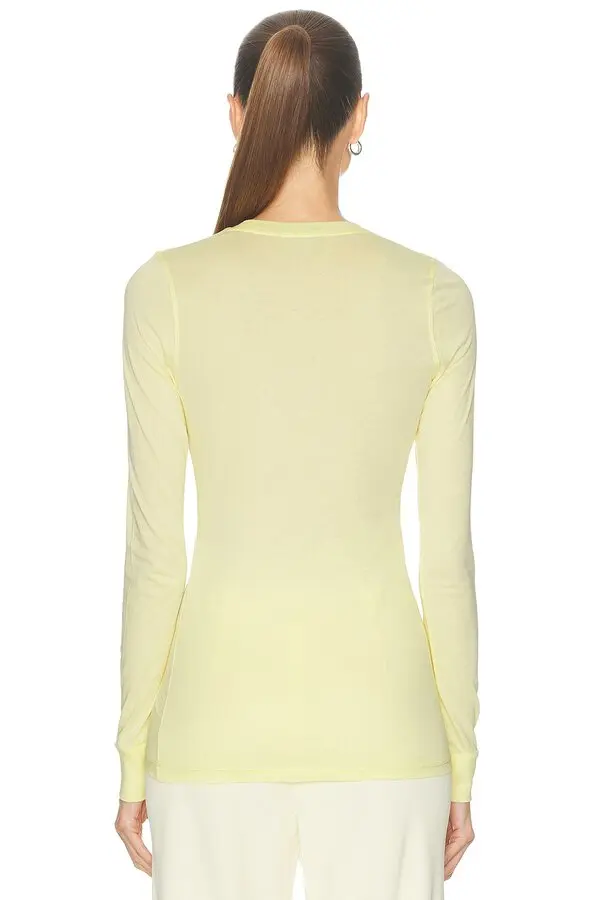 Wardrobe.NYC Fitted Long Sleeve Tee - Lemon