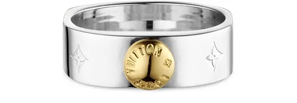 Louis Vuitton Nanogram Ring Silver Editorialist