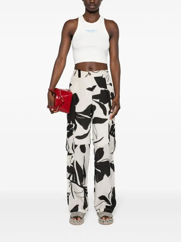Liu Jo Abstract Print Cargo Trousers