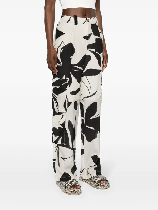 Liu Jo Abstract Print Cargo Trousers