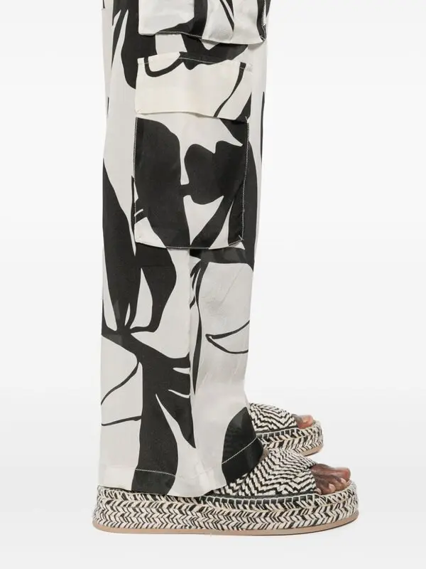 Liu Jo Abstract Print Cargo Trousers
