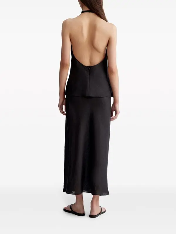 12 STOREEZ High-waisted Linen Skirt