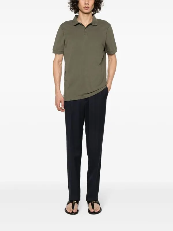 Sunspel Cotton Polo Shirt - Green