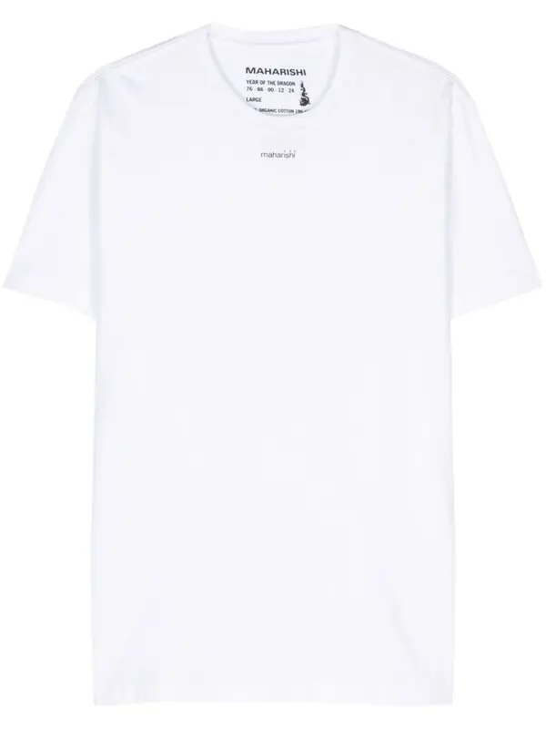 MAHARISHI Logo-print Cotton T-shirt - White