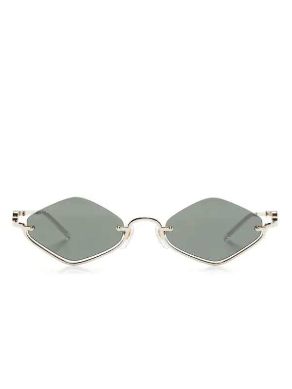 Gucci Geometric-frame Sunglasses - Gold