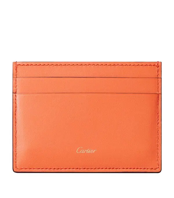 Cartier Leather Characters Card Holder - Orange | Editorialist