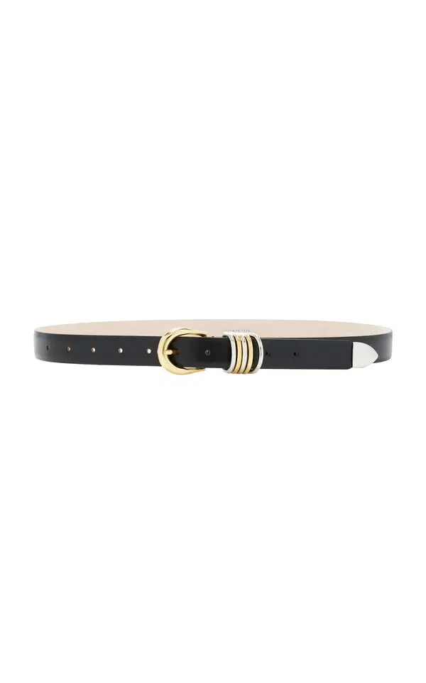 DEHANCHE Hollyhock Leather Belt - Black