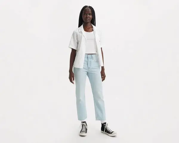 LEVI'S 501 Original Fit Cropped Lightweight Jeans - Memorable